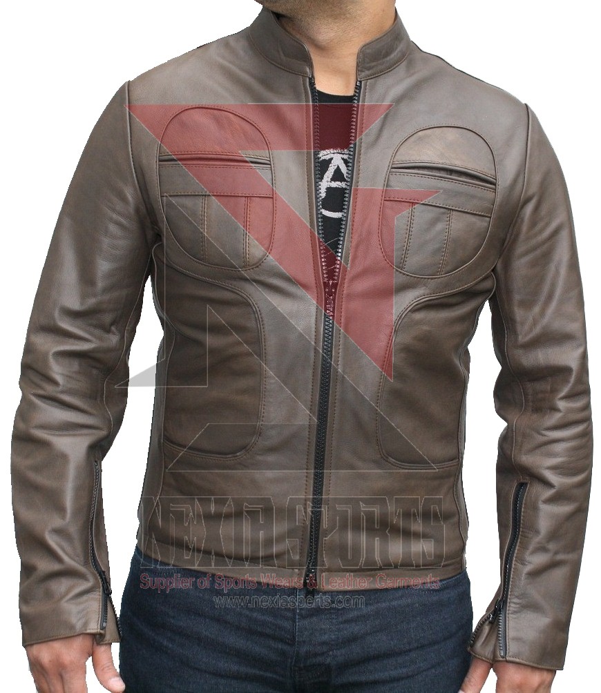 Kensington-Olive Leather Jacket - Men's Leather Jackets - Leather Wears