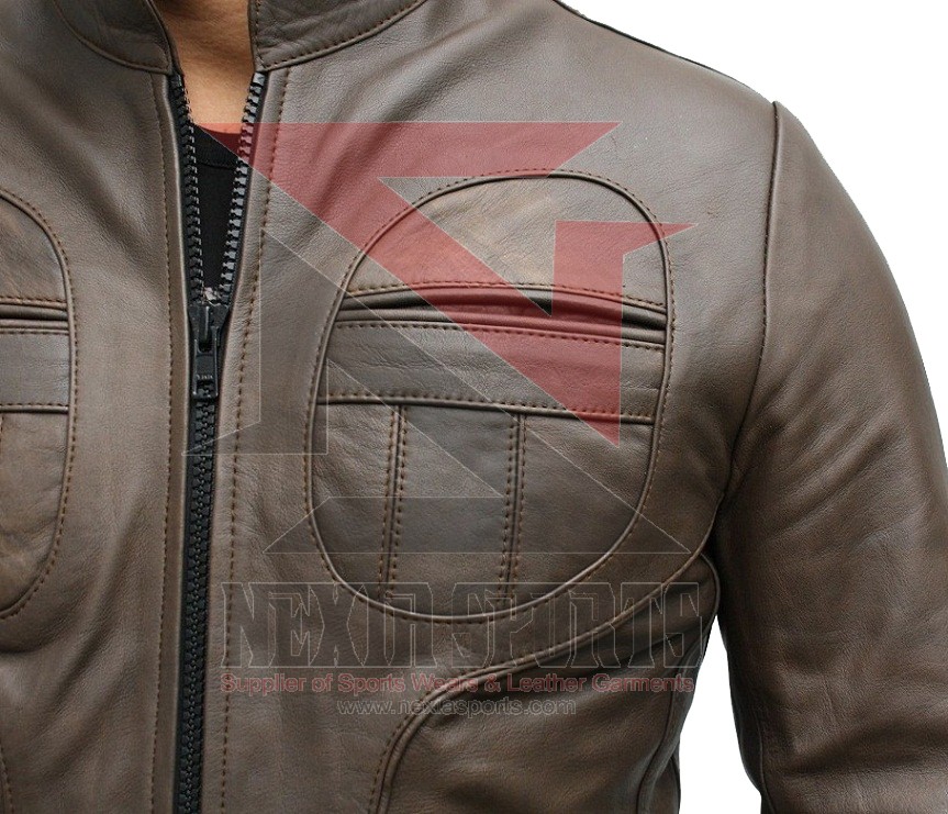 Kensington-Olive Leather Jacket - Men's Leather Jackets - Leather Wears